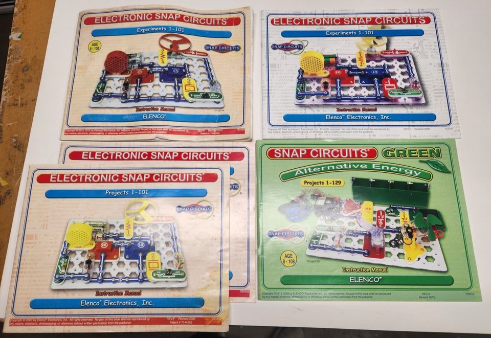 Lot Over 300 Pieces Elenco Snap Circuits Parts Electronic Stem Science ...
