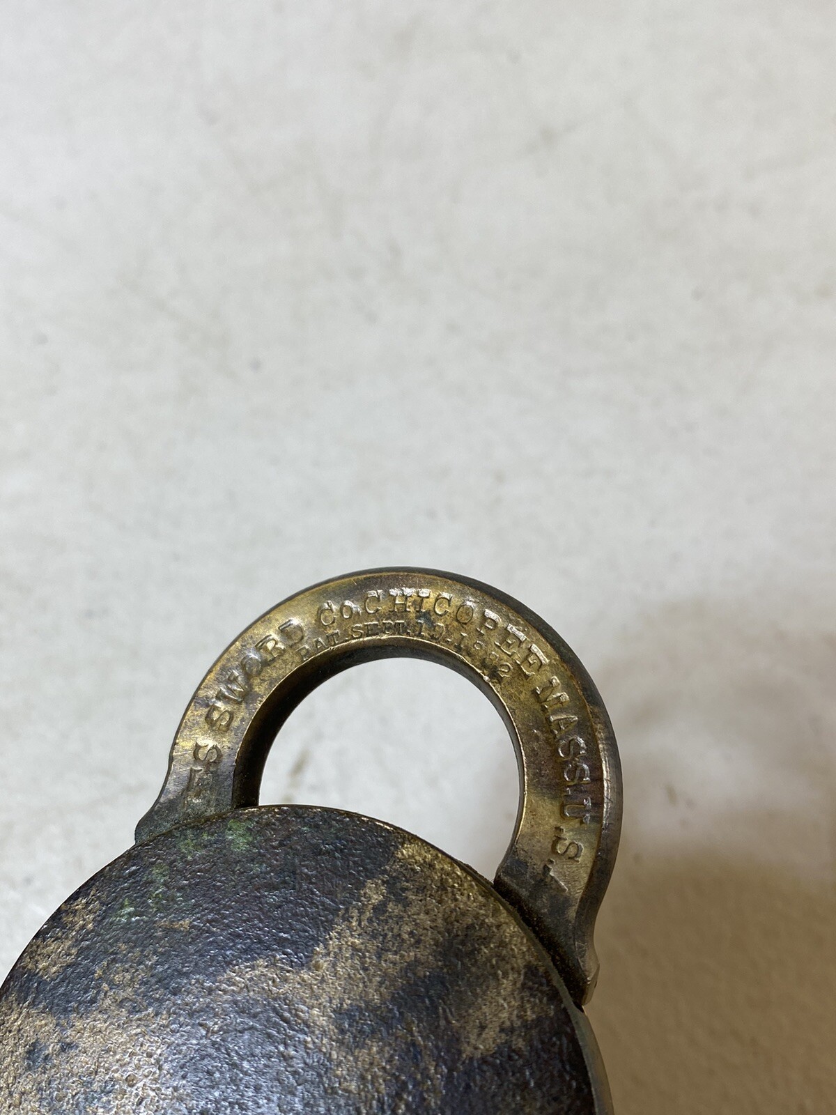 Ames Sword Co 1882 Lock No Key CHICOPEE MASS railway railroad padlock ...