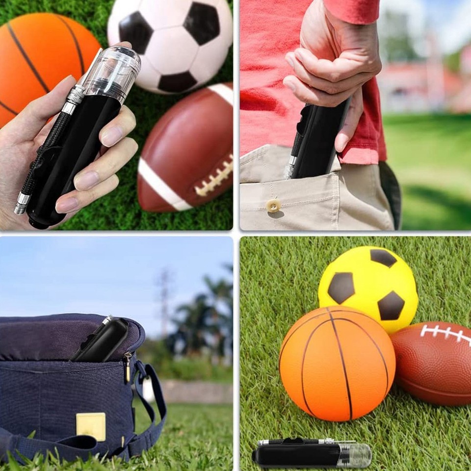 Basketball Pump Air Pump,for Sports Balls with 10Pcs Needles & 2Pcs6382 ...