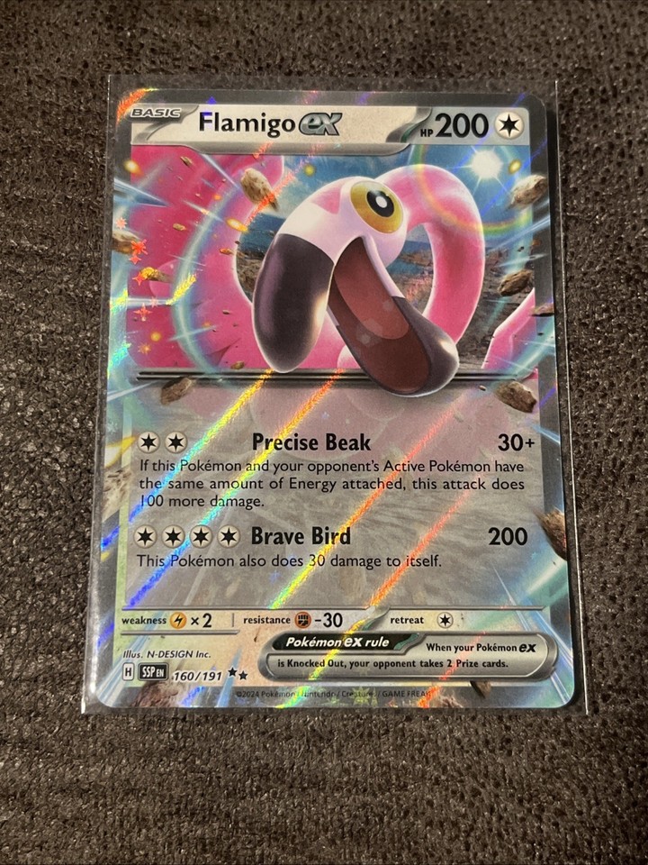 Pokemon TCG 3 Card SSP Lot - Tatsugiri Ex, Flamingo Ex, Kilowattrel Ex ...