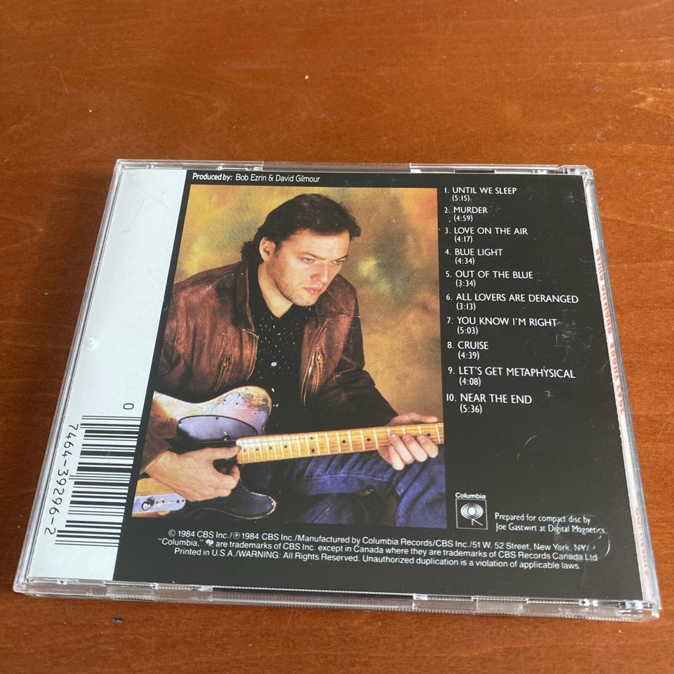 David Gilmour - About Face (CD, 1984, Columbia (USA)) PINK FLOYD ...