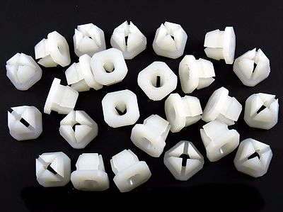 Subaru Nylon Nuts- Fit 5/16" Square Hole- #8 or #10 Screw- 25 nuts ...