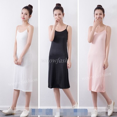 Ladies Slip Spaghetti Strap Full Cami Slip Camisole Under Dress Liner ...