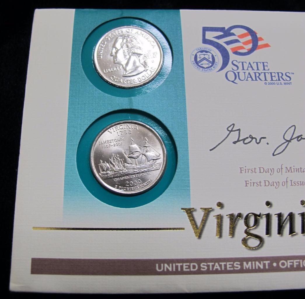 (2) 2000 Virginia Quarters * With Governor Jim Gilmore Signature | eBay
