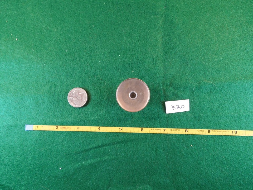 Vintage Gray Top Hat Control Knob w/ Chrome Numbered Plate & Set Screw ...