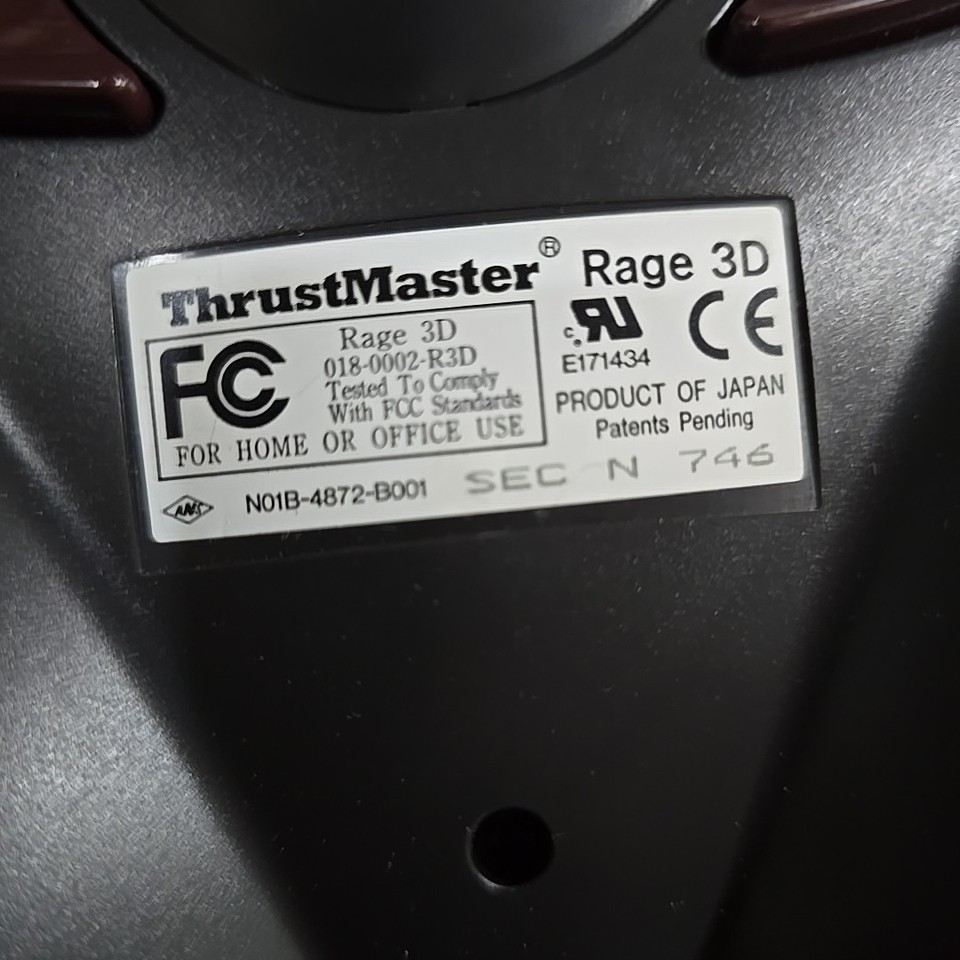 THRUSTMASTER DIGITAL RAGE 3D PC GAME PAD CONTROLLER WINDOWS 95 VINTAGE ...