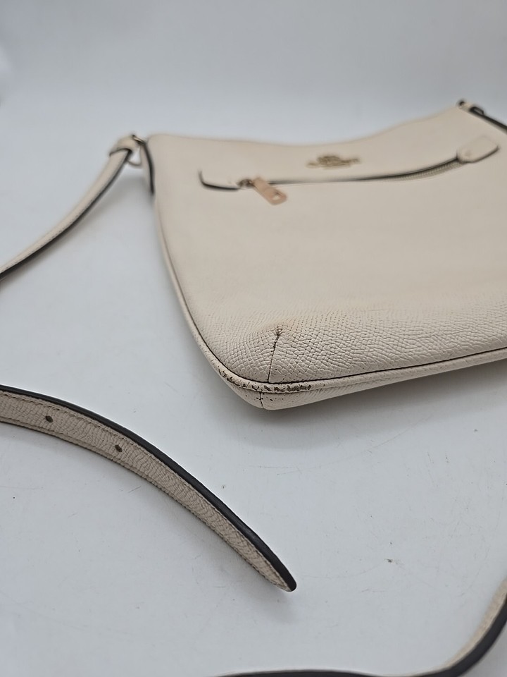 Coach C1556 Crossgrain Leather Rowan File Bag Crossbody Handbag Chalk ...