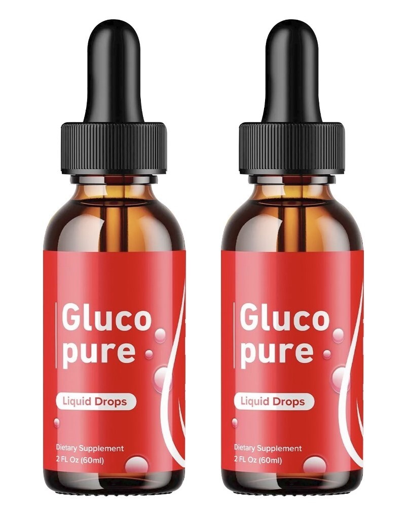 (2 Pack) Gluco Pure Liquid Drops, GlucoPure Blood Sugar & Pressure ...