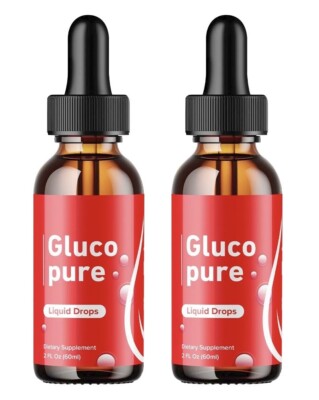 (2 Pack) Gluco Pure Liquid Drops, GlucoPure Blood Sugar & Pressure ...