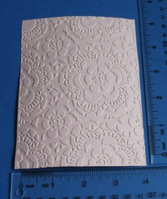 🌸5 LACE TIM HOLTZ EMBOSSED CARD FRONTS paper embellishment card making ...