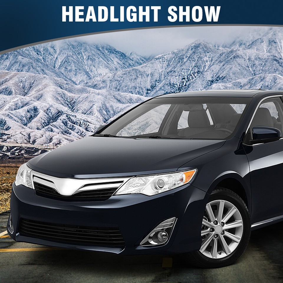 For 2012 - 2014 Toyota Camry Headlight Assembly Chrome Housing Lamps LH ...