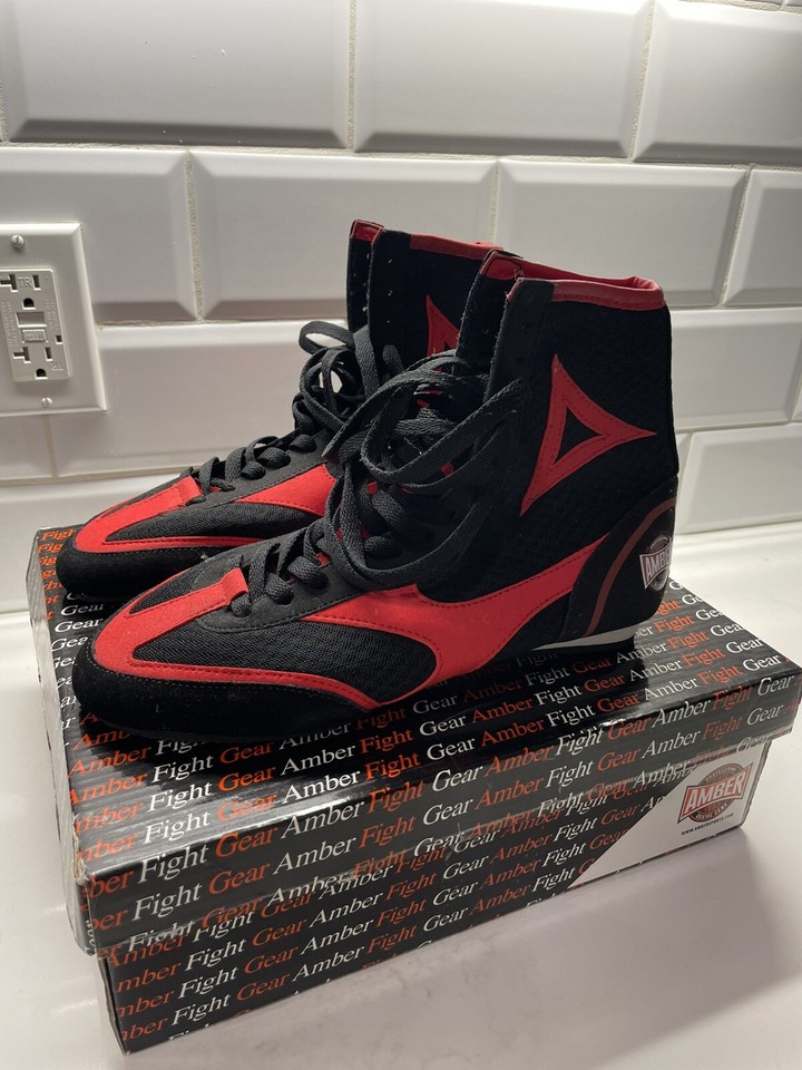 Amber Sports Fight Gear Boxing Boots - SZ 8 | eBay