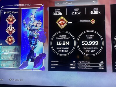 Apex Legend ACC Stacked Acc 4x Pred, 3heirlooms No Trades | eBay