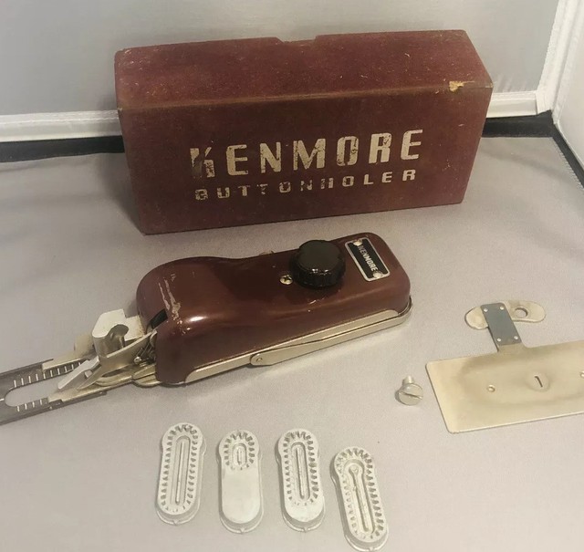 Vintage Kenmore Buttonhole Attachment 60774 Zigzag Buttonholer for sale ...