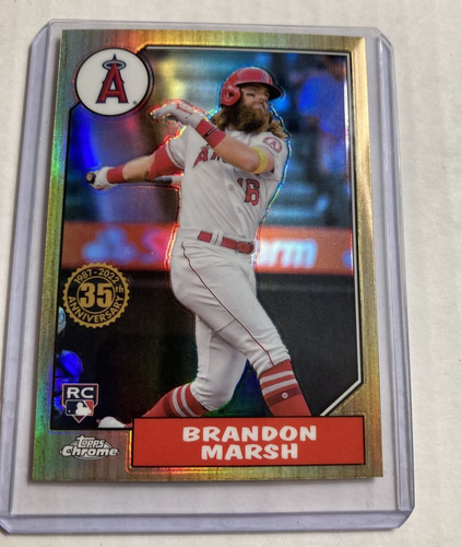 2022 Topps Chrome #87BC-18- BRANDON MARSH RC Refractor 1987 35th ...