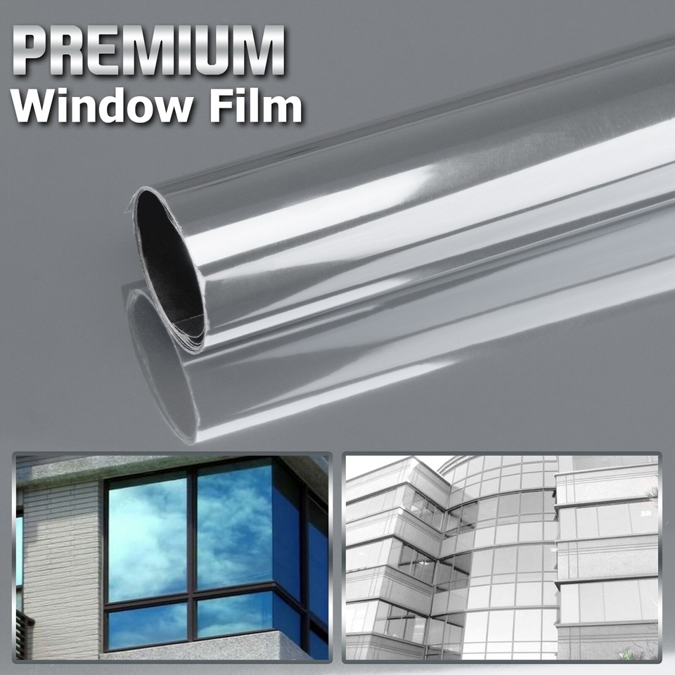 Window Tint One Way Mirror (Chrome Style ONLY) UV Heat Reflective Home ...