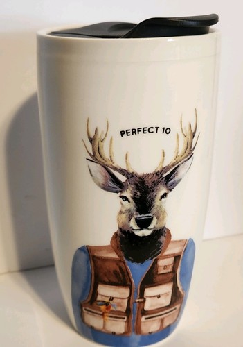 Buck Deer Travel Hunting Coffee Mug "Perfect 10" Ceramic Red Shed 500 ...