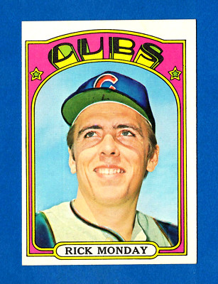 1972 TOPPS #730 RICK MONDAY CHICAGO CUBS HIGH NUMBER CARD -- EX MINT ...