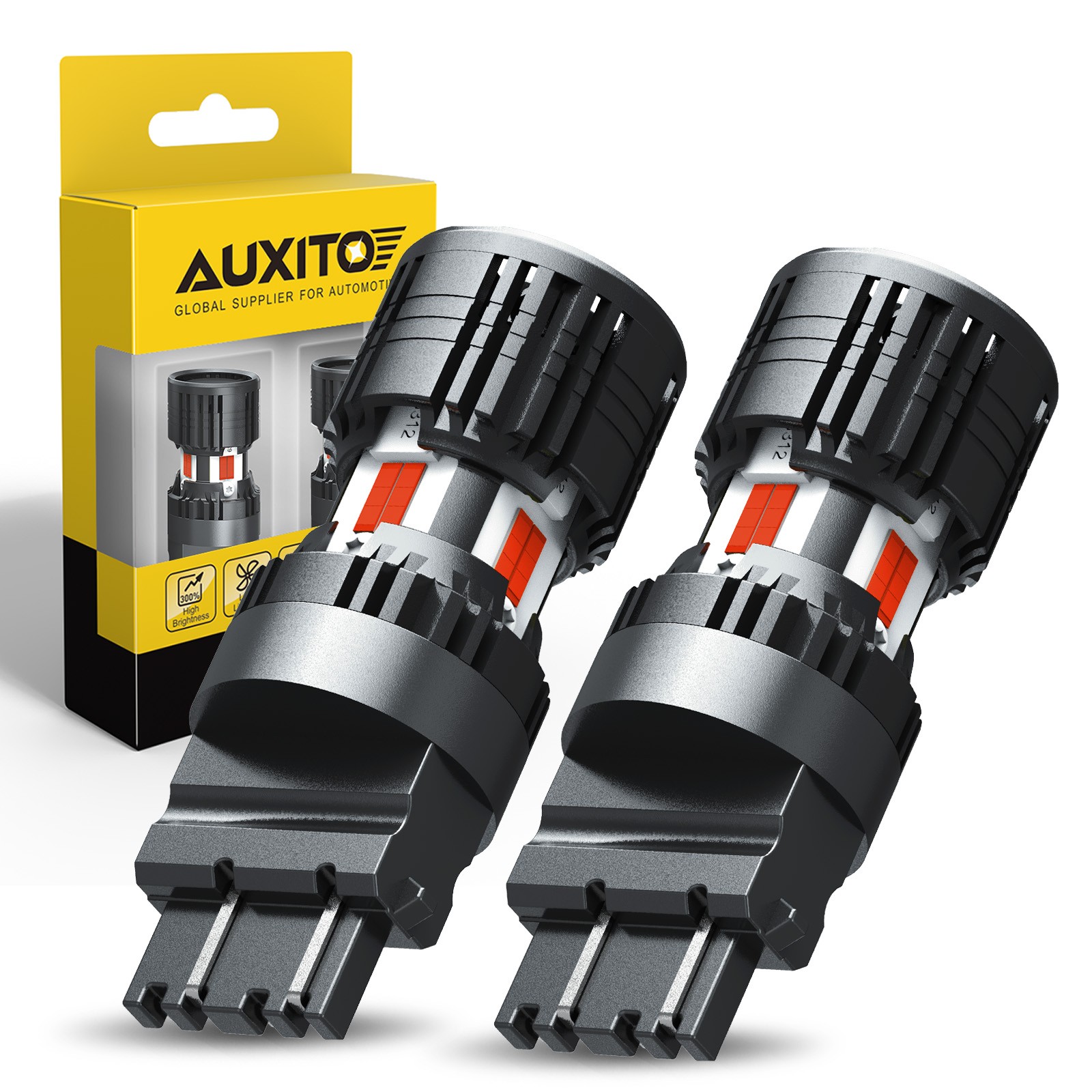 3157 3156 Red LED Brake Stop Signal Tail Light Bulbs For Ford F-150 F ...