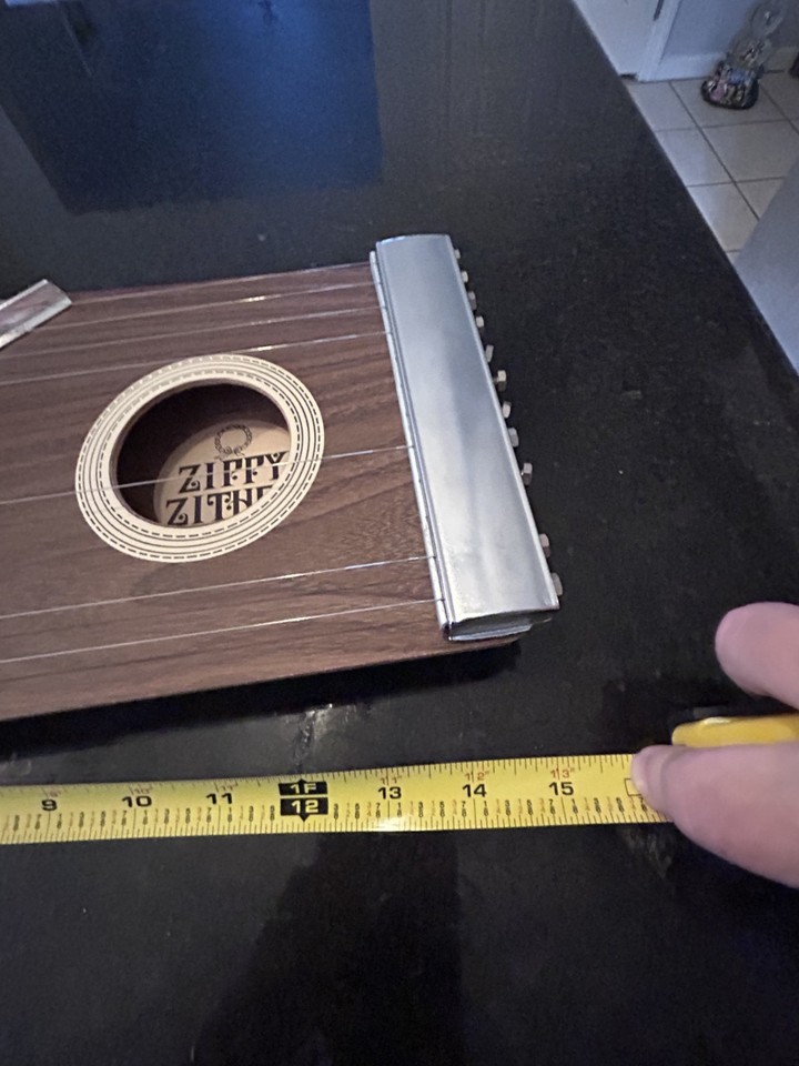 Vintage Sound of Music ZIPPY ZITHER 12 String Wood Metal Harp Musical ...