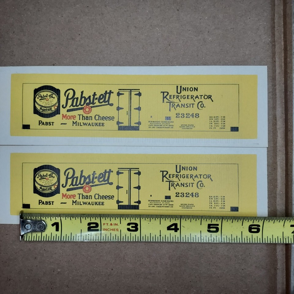 HO Scale Vintage Set of Box Car Side Panels Train Pabst-ett Cheese ...