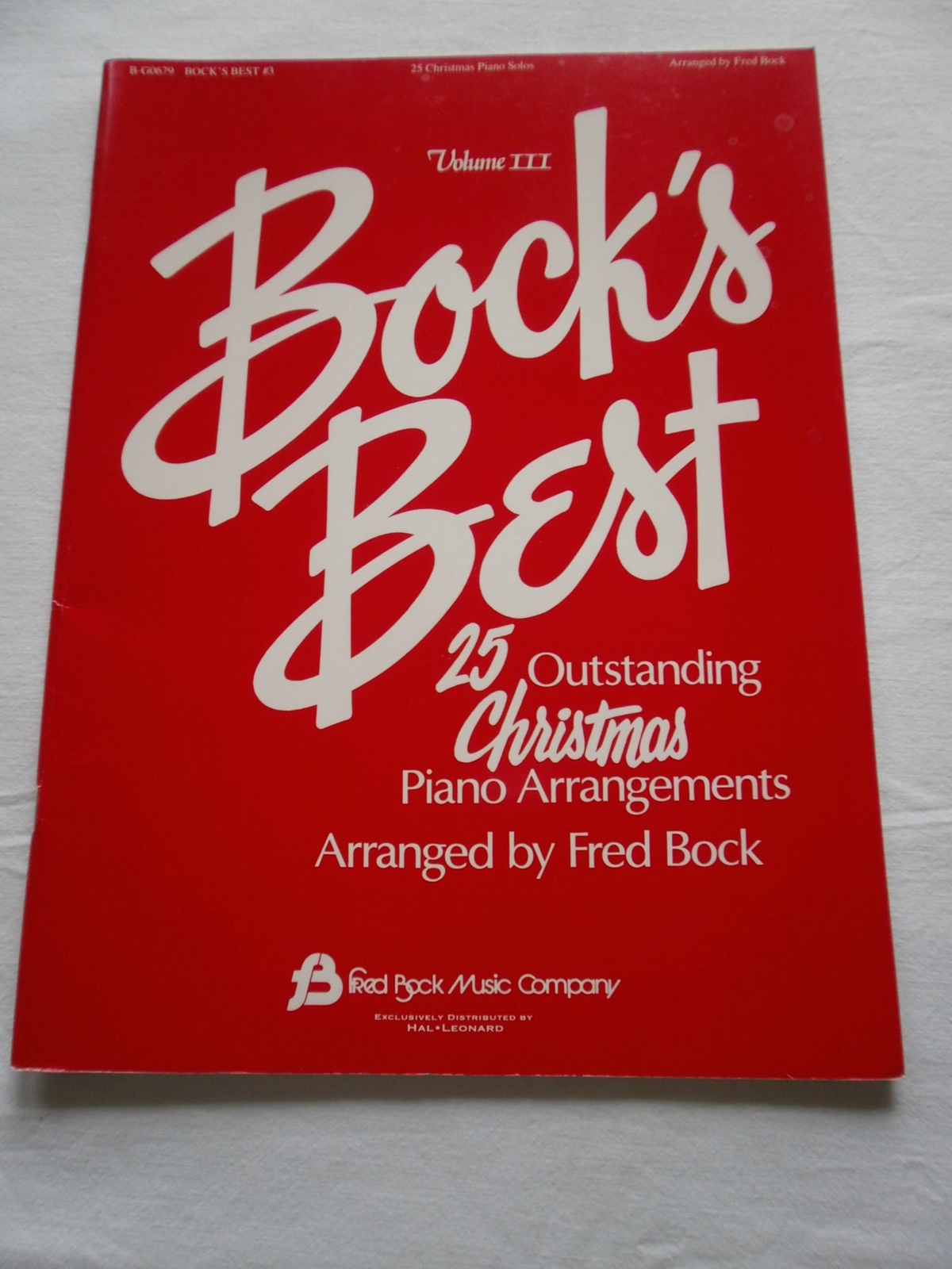 Bock's Best, Vol. 3: 25 Outstanding Christmas Piano Arrangements ...