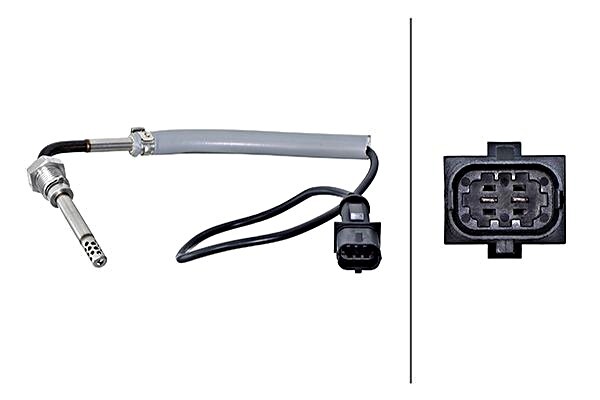 HELLA Exhaust Gas Temperature Sensor For FIAT 500 LANCIA Ypsilon 03-13 ...