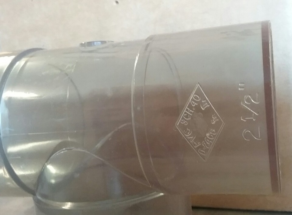 2 1/2" CLEAR PVC Pipe Tee Slip Schedule 40 Laboratory Pond Fitting 2.5 ...