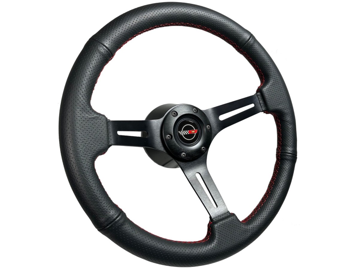Used Steering Wheels For 1989 Corvette VSW 14 Inch Black Leather