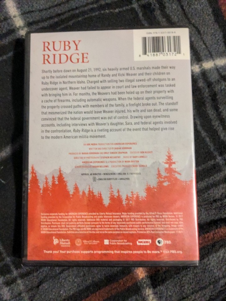 PBS American Experience: Ruby Ridge (DVD, 2017) Militia BRAND NEW ships ...