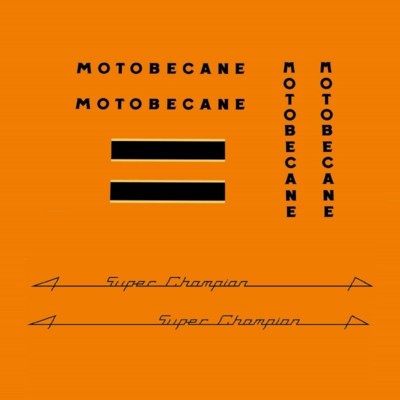 Motobecane Super Champion Bicycle Frame Stickers - Decals - Transfers ...