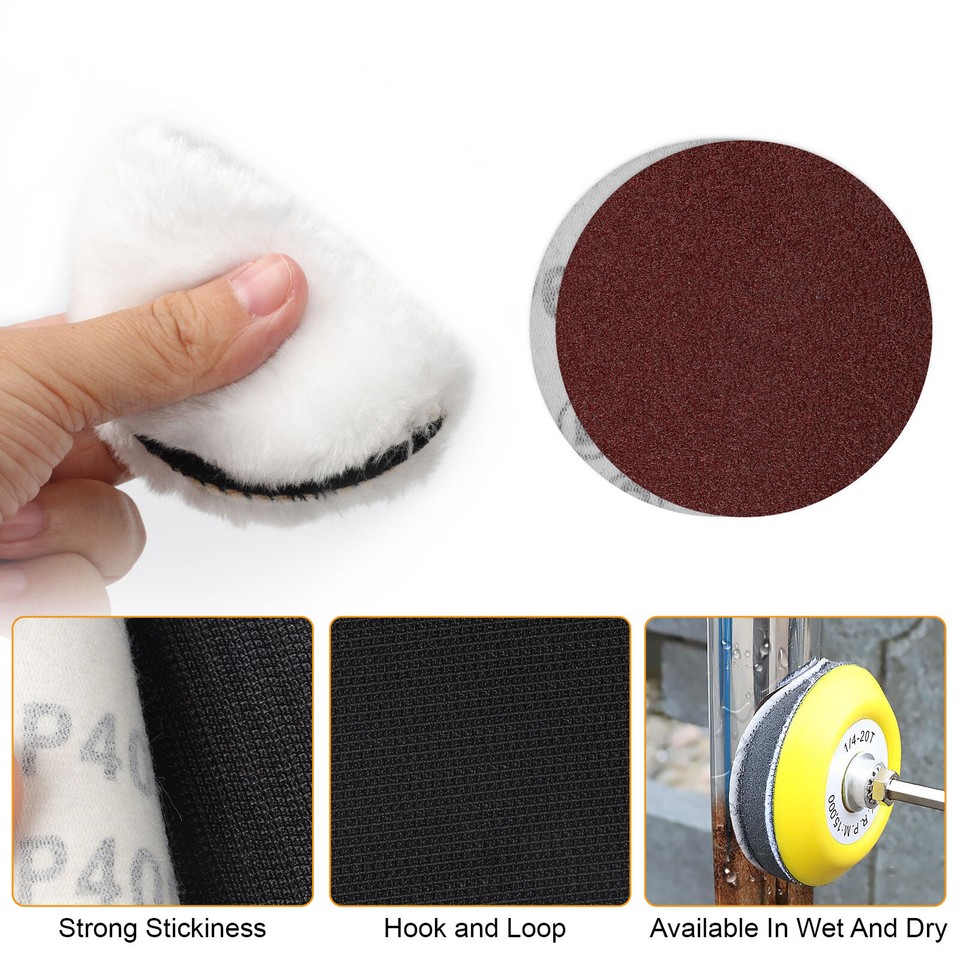 133pcs 3 Inch Sanding Disc Kit, 60-10000 Grit Wet Dry Hook & Loop ...