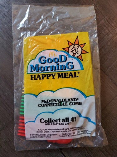 VTG McDonalds Good Morning Happy Meal McDonaldland Comb Ronald Grimace ...