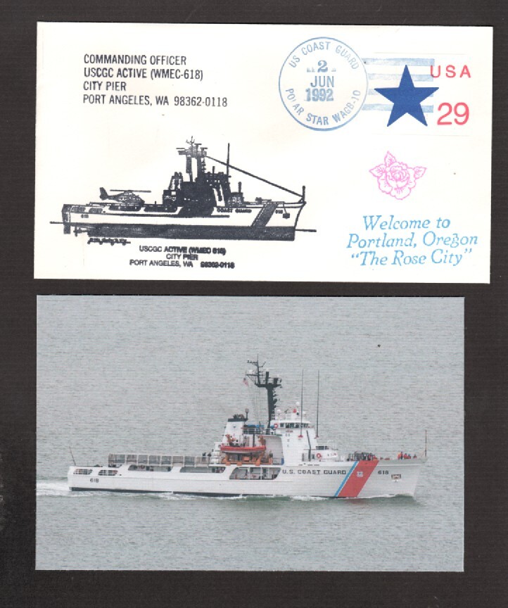 US Coast Guard (USCGC Active WMEC-618) - Ship's Cover - June 2, 1992 | eBay