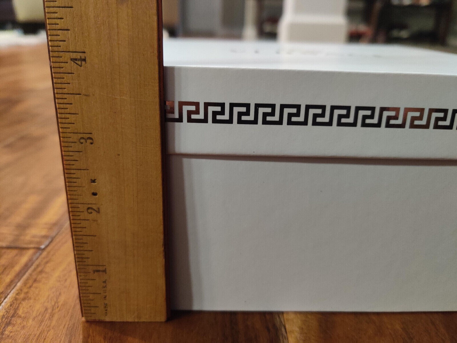 WHITE VERSACE Gift Box Container Gold Foil Medusa HEAD LOGO 7.75" .75 ...