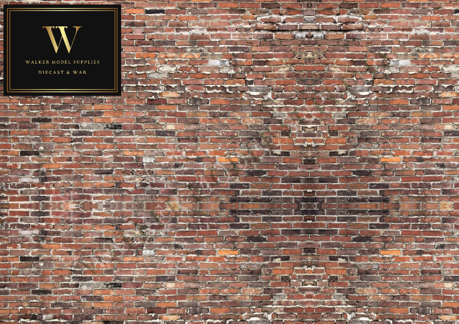1:18 Scale Garage Brick Wall - Peel and | Grelly UK