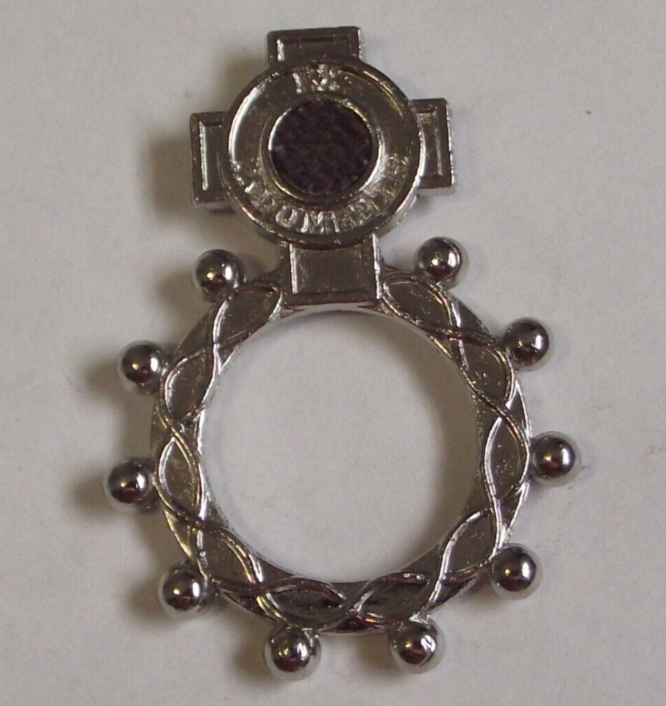 Saint St Padre Pio relic medal pocket prayer rosary ring patron of ...