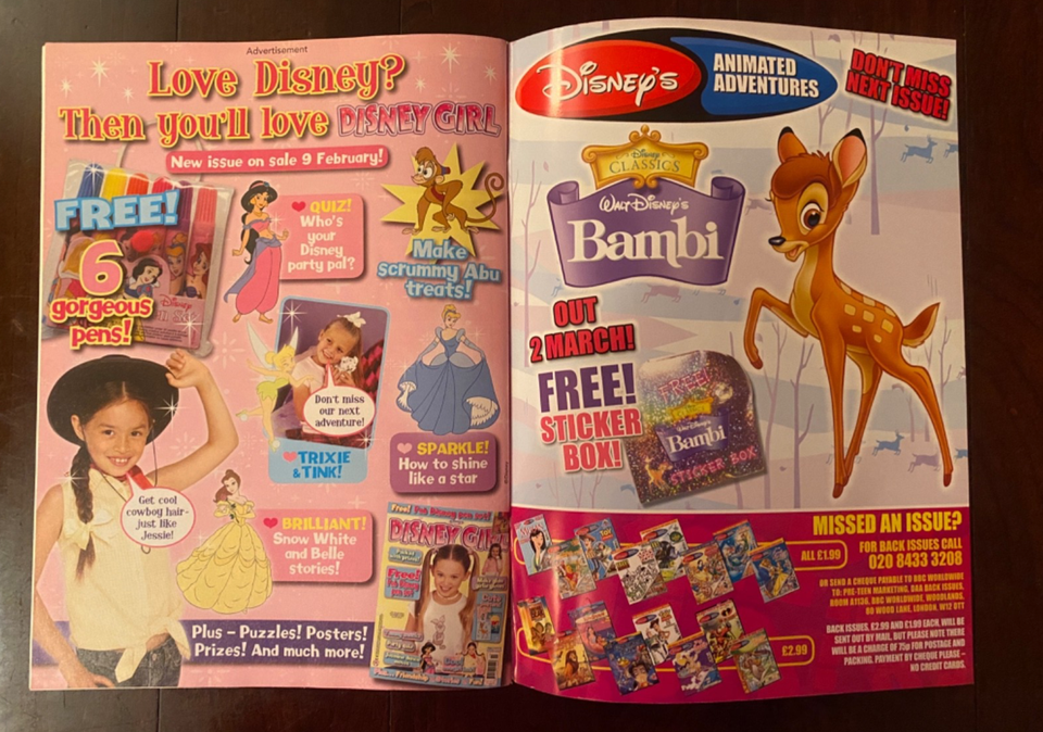 Disney Lady & the tramp magazine film animated adventures rare ...