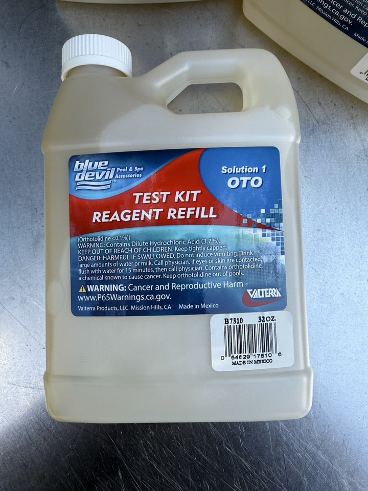 Lot Of 3 - Blue Devil B7510 32oz Solution 1 - OTO - Test Kit Reagent ...