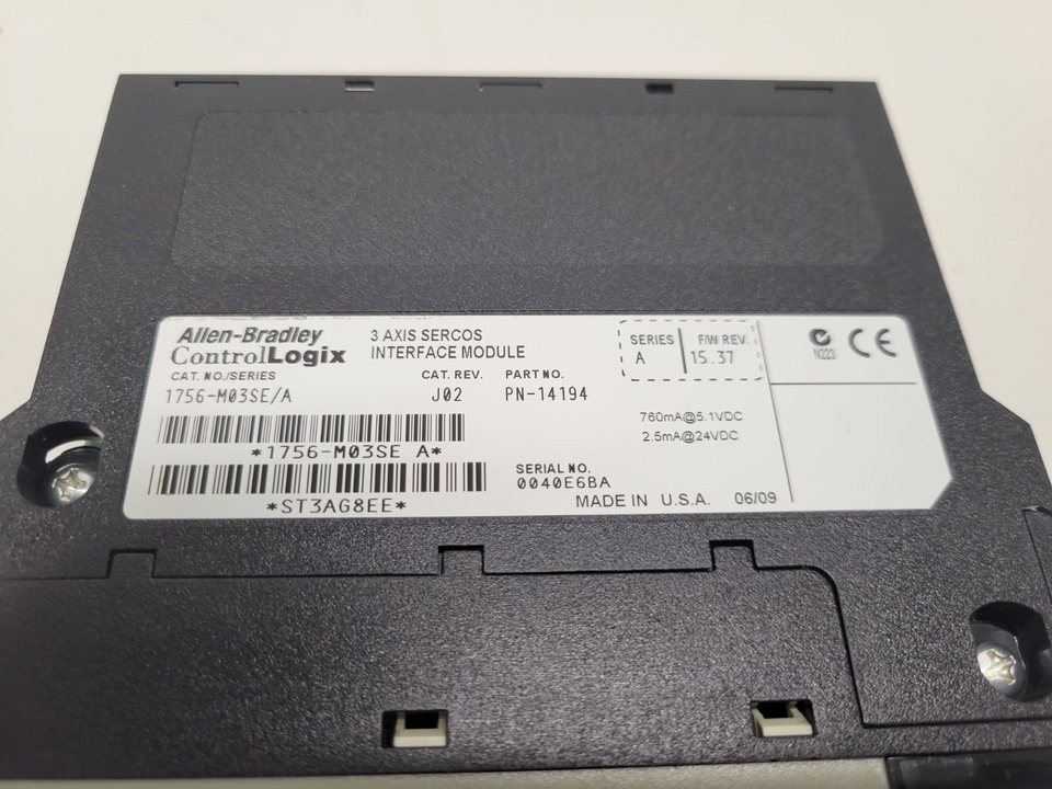 GOOD USED! ALLEN-BRADLEY 3 AXIS SERCOS INTERFACE MODULE 1756-M03SE | eBay