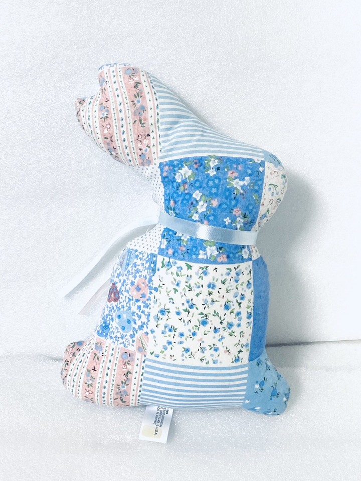 Patchwork Enesco Fabric Bunny Easter Plush Stuffed Animal 9.5” 1989 | eBay