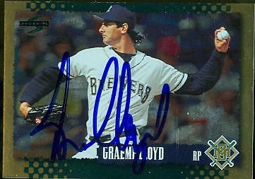 Graeme Lloyd autographed Baseball Card (Brewers) 1995 Score Gold Rush ...