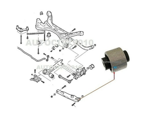 FOR SAAB 9-3 2pc REAR LH & RH OUTER HUB CARRIER SUSPENSION ARM BUSH 02 ...