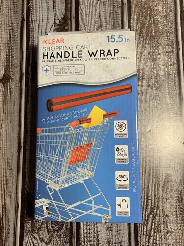 New KLEAR Shopping Cart Handle Wrap Reusable Guard Cover Red. VIRUS ...