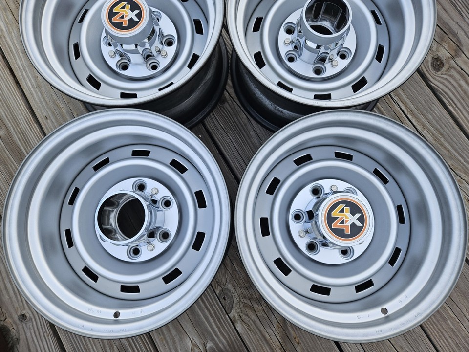 Set of 4 1967-87 CHEVY GMC K5 BLAZER C10 TRUCK 4X4 6 LUG 15 X8 RALLY ...