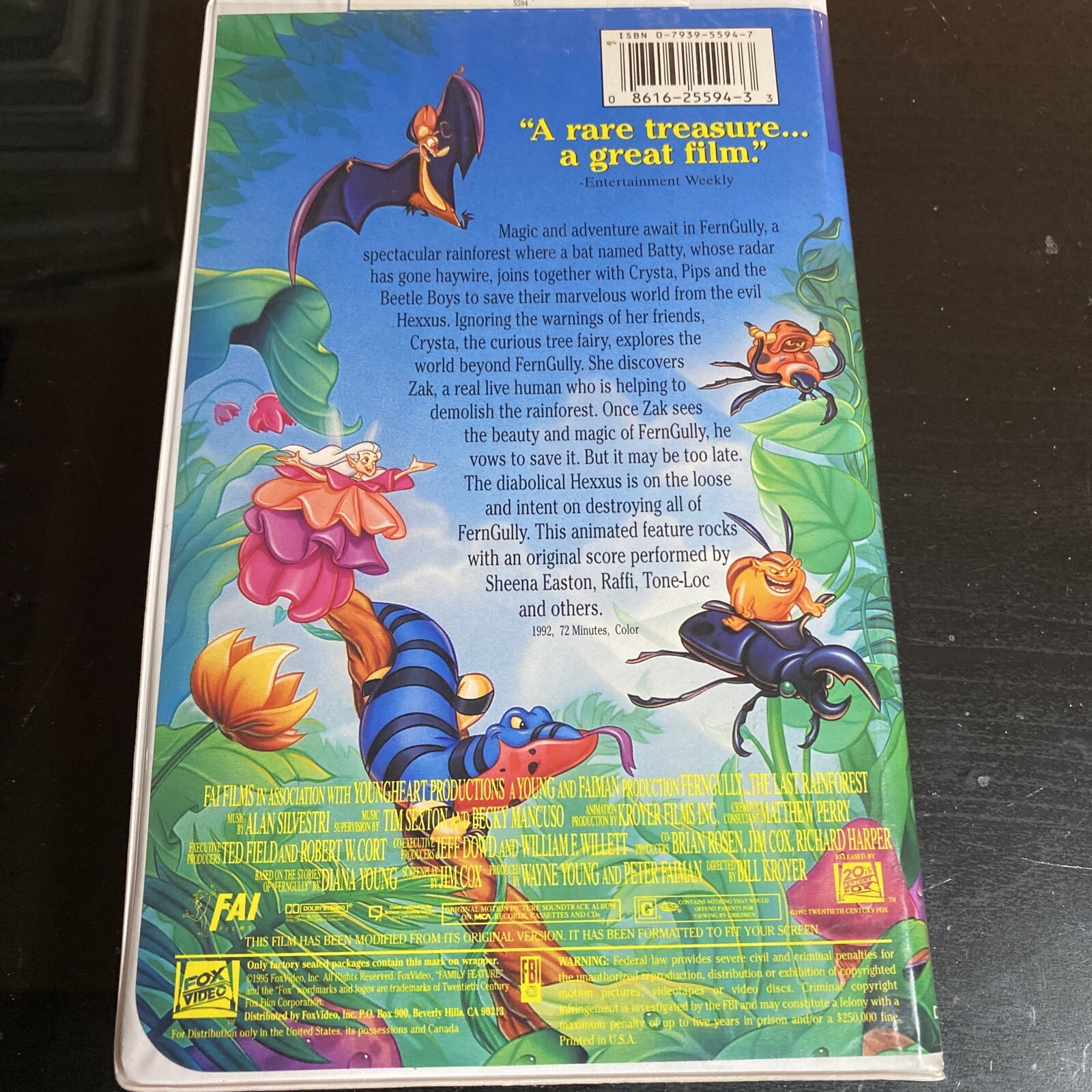 FERNGULLY THE LAST RAINFOREST 1995 VHS Video Tape FAI YOUNGHEART Faiman ...