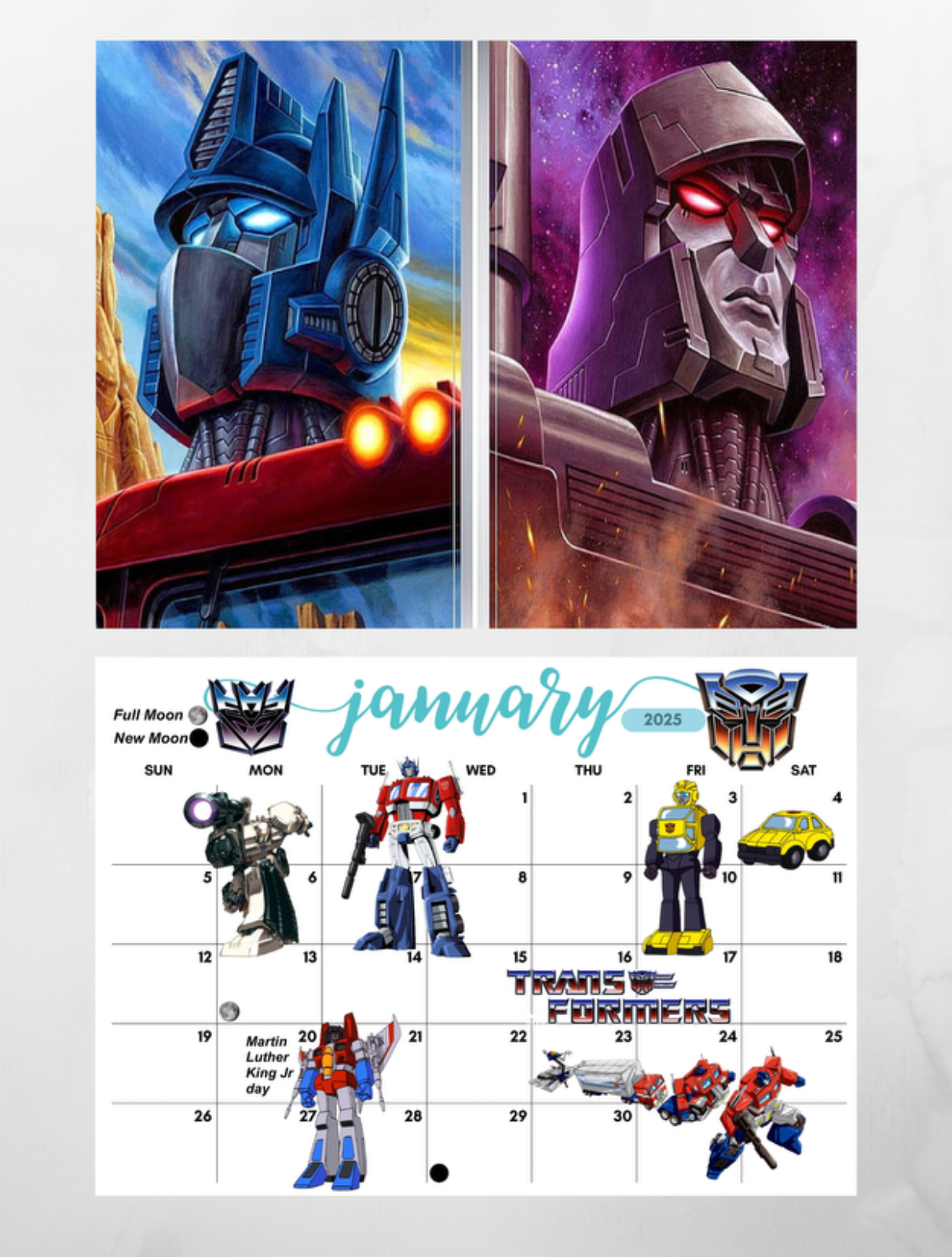 Transformers G1 Wall Calendar 2026 | eBay