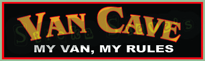 Van Cave Decal Old School 3 X 10 Vinyl Bumper Sticker vintage theme | eBay
