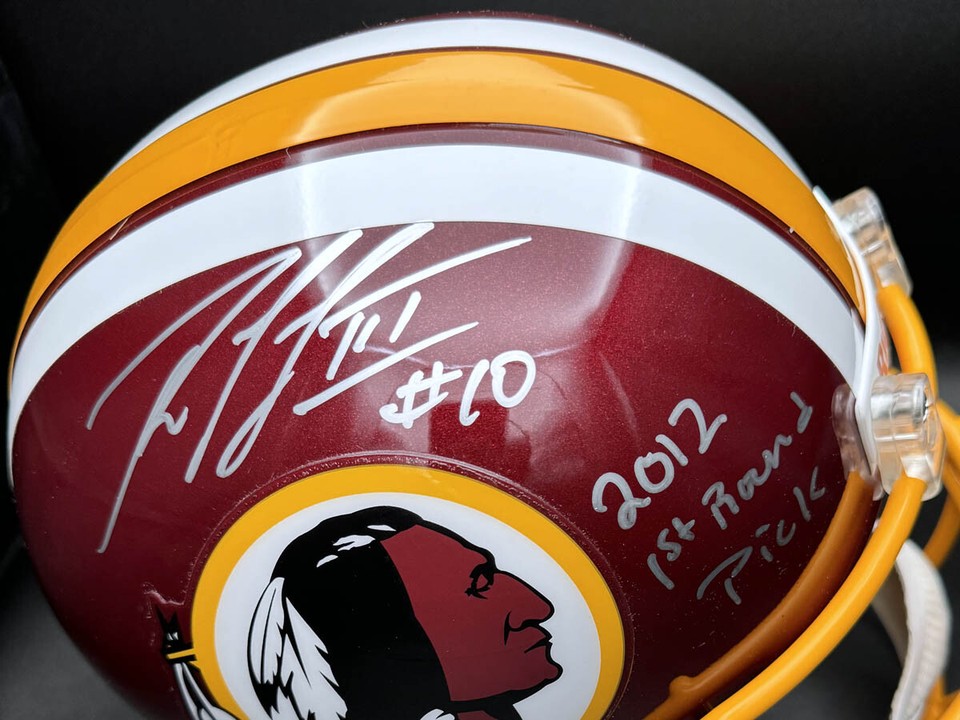 Robert Griffin III SIGNED Redskins F/S Helmet Rookie Graph PSA/DNA ...