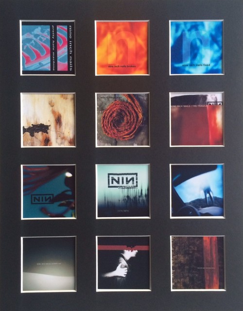 Nine Inch Nails Nin Discography 14" by 11" LP Covers Pic Mounted Ready ...